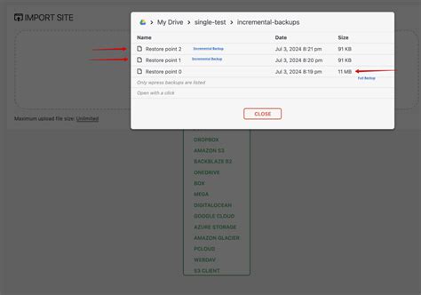 Using Incremental Backups Servmask Helpdesk