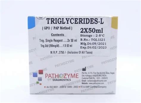 Triglyceride Test Kit For Clinical Packaging Size 2x50ml At ₹ 2500 Kg In Chennai
