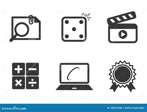 Assorted Icons Vector Illustration Decorative Design Stock Vector