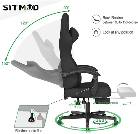 Gaming Chair Executive Office Chair With Footrest Lumbar Support