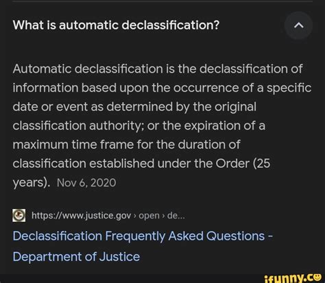 what is automatic declassification automatic declassification is the