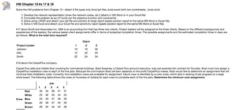 Solved HW Chapter 10 517 18 Solve The HW Problems From Chegg Com