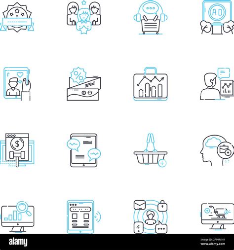 Brand Consultant Linear Icons Set Branding Strategy Identity Storytelling Positioning