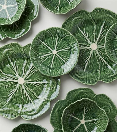 Couve Set Of 4 Ceramic Dinner Plates In Green Bordallo Pinheiro Mytheresa