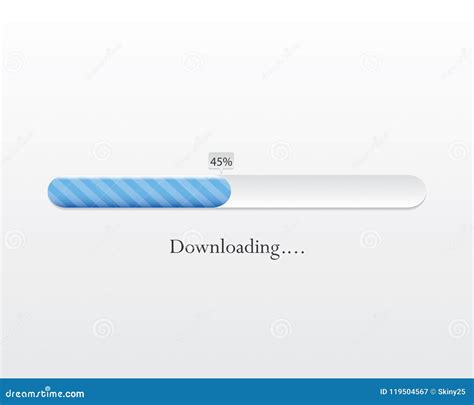 Vector Loading Bar Progress Of Downloading Or Uploading Stock Vector Illustration Of Data
