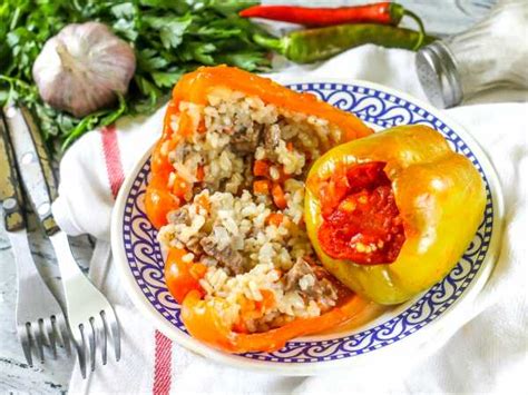 Перец фаршированный мясом и рисом — пошаговый рецепт с фото Как приготовить фаршированный перец
