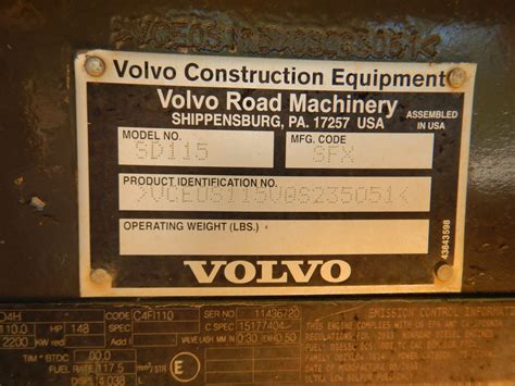 2015 Volvo Sd115 Roller