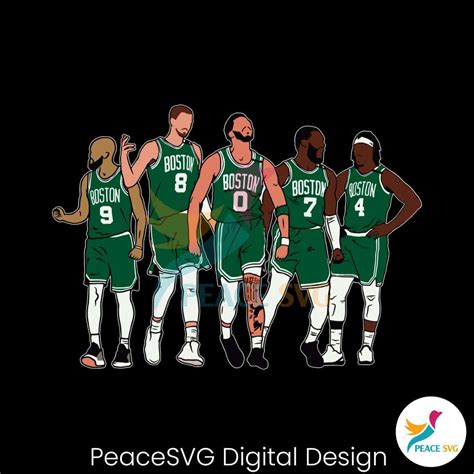 Boston Celtics Basketball Players Svg Clipart Peace Svg