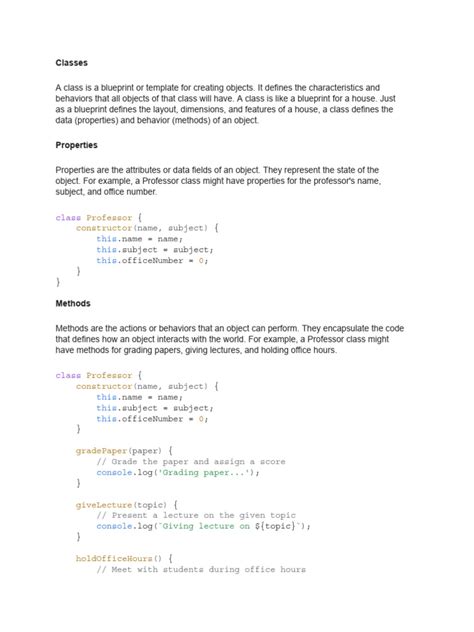 It Is Js Oop And Explanation Pdf Method Computer Programming Class Computer Programming