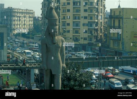 The Ramses Statue At The Ramses Square At The Train Station In The City