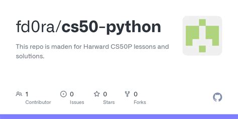 Github Fd0racs50 Python This Repo Is Maden For Harward Cs50p