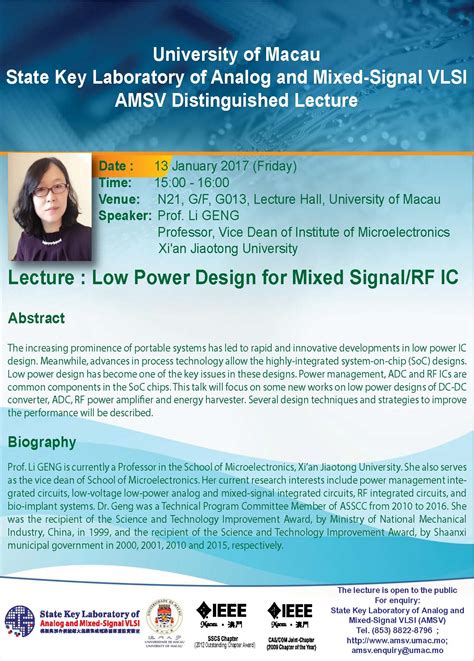 State Key Laboratory Of Analog And Mixed Signal Vlsi Amsv