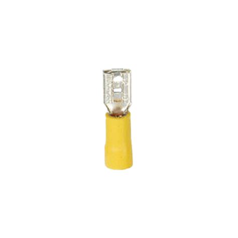 Smart Insulated Female Disconnector Cable Terminal Up To 6mm2 Terminal Width 7 4mm Yellow