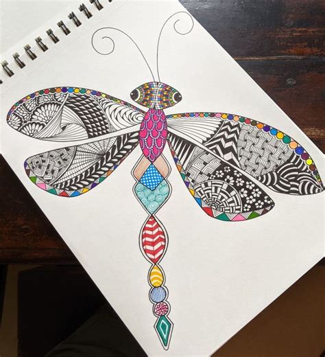 Colorful Dragonfly Drawing Techniques