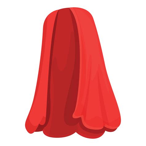 Vector De Dibujos Animados De Icono De Capa De Héroe Rojo Súper Capa
