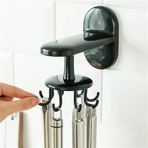 1 Black Wall Hanger Punch Free Wall Organizer For Kitchen Find Great