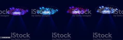 컬러 홀로그램 포털 매직 판타지 포털 홀로그램 효과로 순간이동을 위한 마법의 원형 연단 3차원 형태에 대한 스톡 벡터 아트 및 기타 이미지 Istock