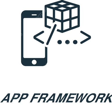 App Framework Icon Monochrome Simple Sign From App Development