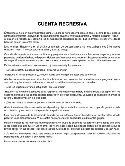Cuenta Regresiva Pdf