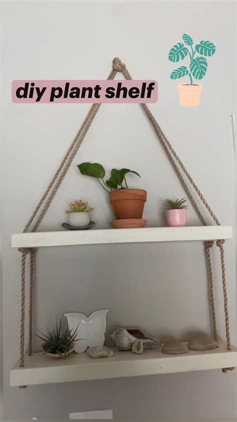 Diy Plant Shelf Plant Hanging Shelf Shelf Ideas Hanging Decor Fake