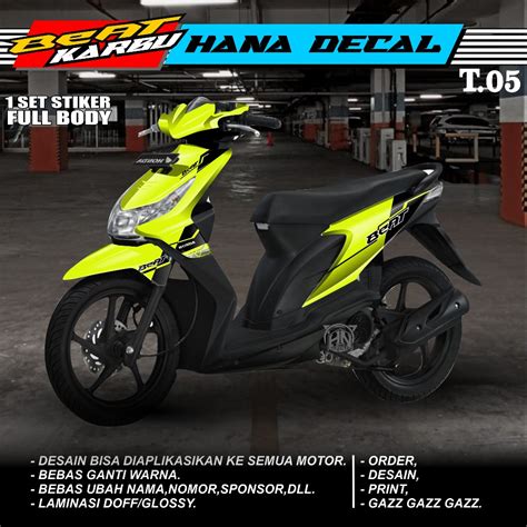 Jual Cod Decal Full Body Beat Karbu Decal Sticker Full Body Desain
