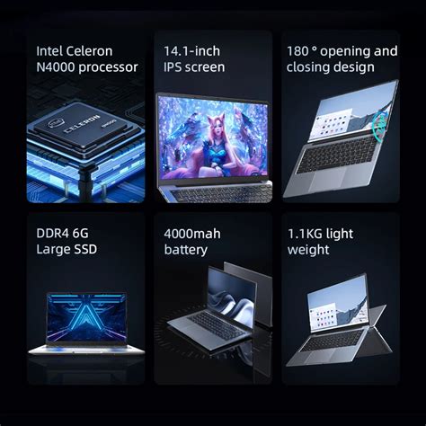 Byone 14 1 Inch Laptop Intel N4000 8gb Ram 256gb 512gb Ssd Windows 11 Notebook 1920 1080 Ips Lcd