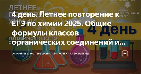 4 день Летнее повторение к ЕГЭ по химии 2025 Общие формулы классов органических соединений и
