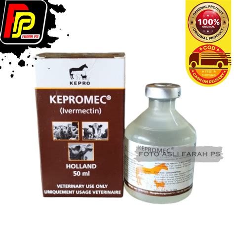 Jual Kepromec Ivermectin 50 Ml Obat Cacing Kutu Skabies Hewan Shopee