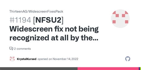 Nfsu2 Widescreen Fix Not Being Recognized At All By The Game On