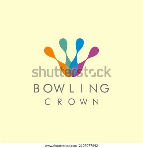 Bowling Crown Illustration Logo Design Stock Vector Royalty Free