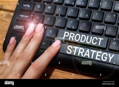 Handwriting Text Product Strategy Word For Long Term Plan Development Of Successful Product