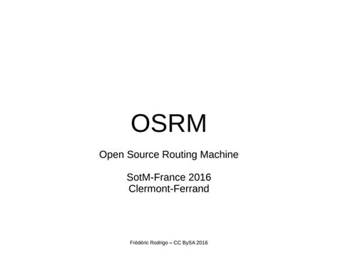 Osrm Open Source Routing Machine Odp Technology And Computing