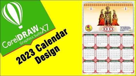 Designing A Beautiful Calendar For The Year 2023 Using Coreldraw Krdtpd Calendar Design