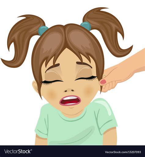 Mother Pulling A Ear Of Her Daughter Royalty Free Vector