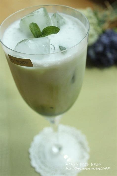 아이스 녹차라떼