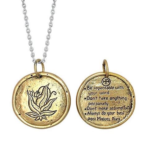 Tattoo The Four Agreements Jewelry Inspiration Coin Necklace