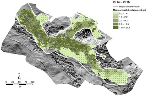 surface displacements for 2014 2015 using the cosi corr algorithm