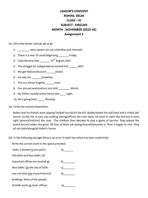 Class 4 Eng Nov Pdf
