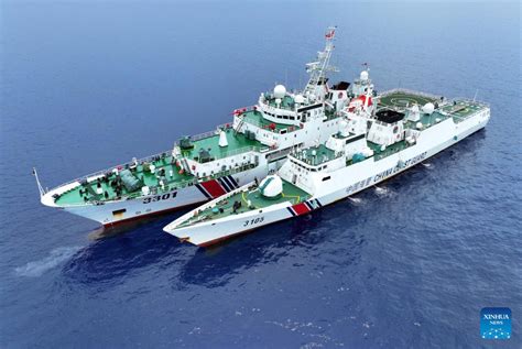 China Coast Guard Vessels Patrol In Waters Adjacent To Huangyan Dao Xinhua