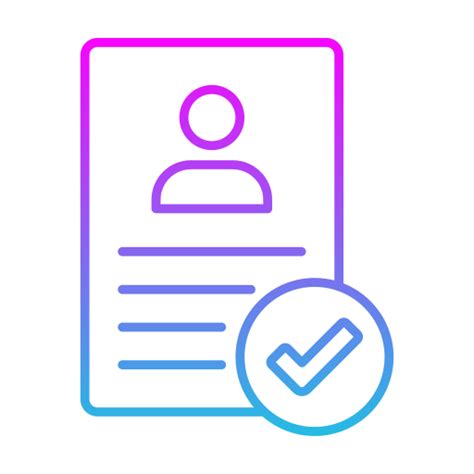 Identification Generic Gradient Outline Icon