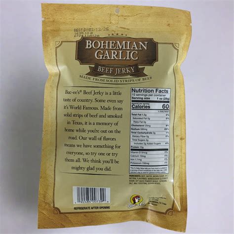 Buc Ees Bohemian Recipe Garlic Beef Jerky Texas Snax