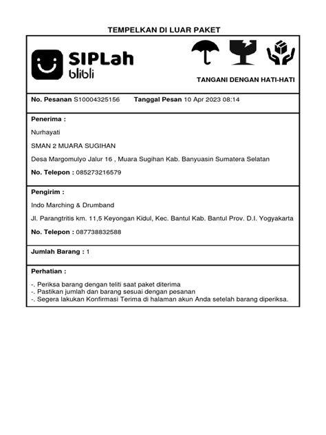 Contoh Label Pdf