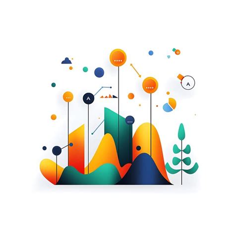 Demand Forecasting Charts And Graphs With Upward Trends Flat Design