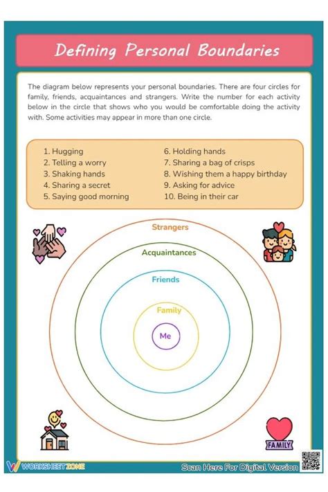 behavior activities defining personal boundaries worksheets
