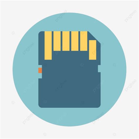 Multimedia Memory Card Microchip Illustration External Memory Compact PNG And Vector With