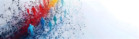 Virtual Workflow Management Concept Business Team With Tech Symbols In Double Exposure 3d Flat