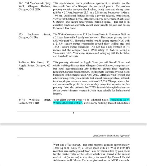 Conducting Valuations Direct Comparison Method For
