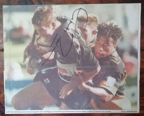 Sporting Memorabilia Original Signed Picture Of Former Springbok Captain Gary Teichmann For
