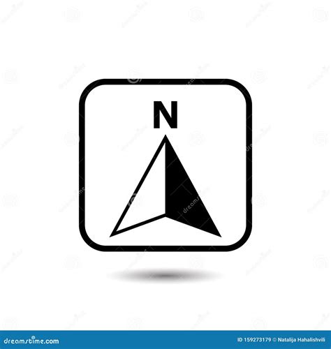 North Arrow Icon Or N Direction And Navigation Point Symbol Vector
