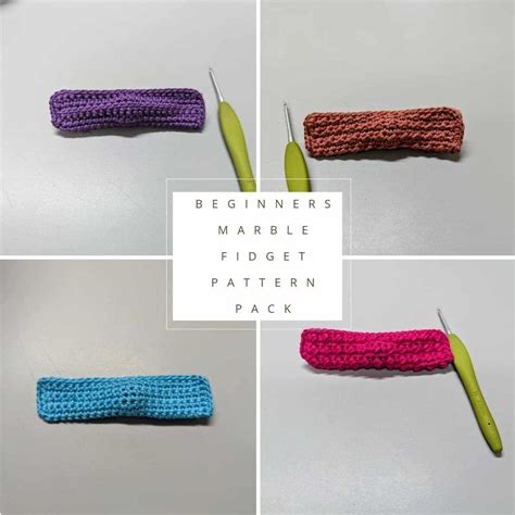 Simple Marble Fidget Crochet Pattern Pack 4 In One Sensory Toy Diy
